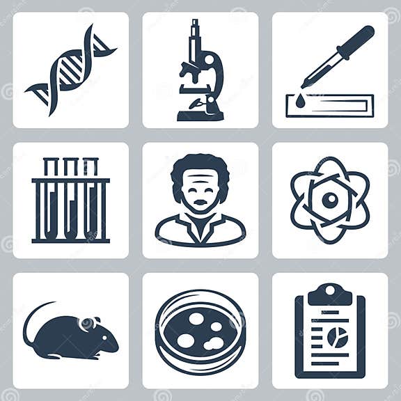 Vector Laboratory Icons Set Stock Vector - Illustration of medical ...