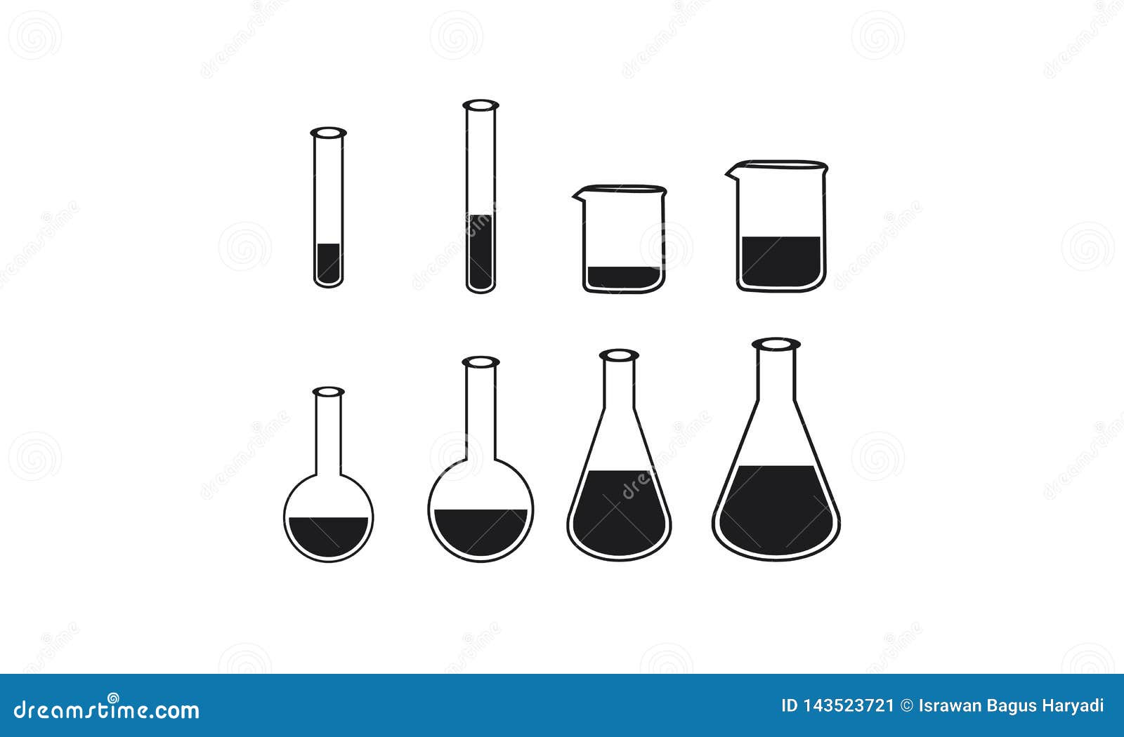 Vector Laboratory Tubes of Various Shapes Stock Vector - Illustration ...