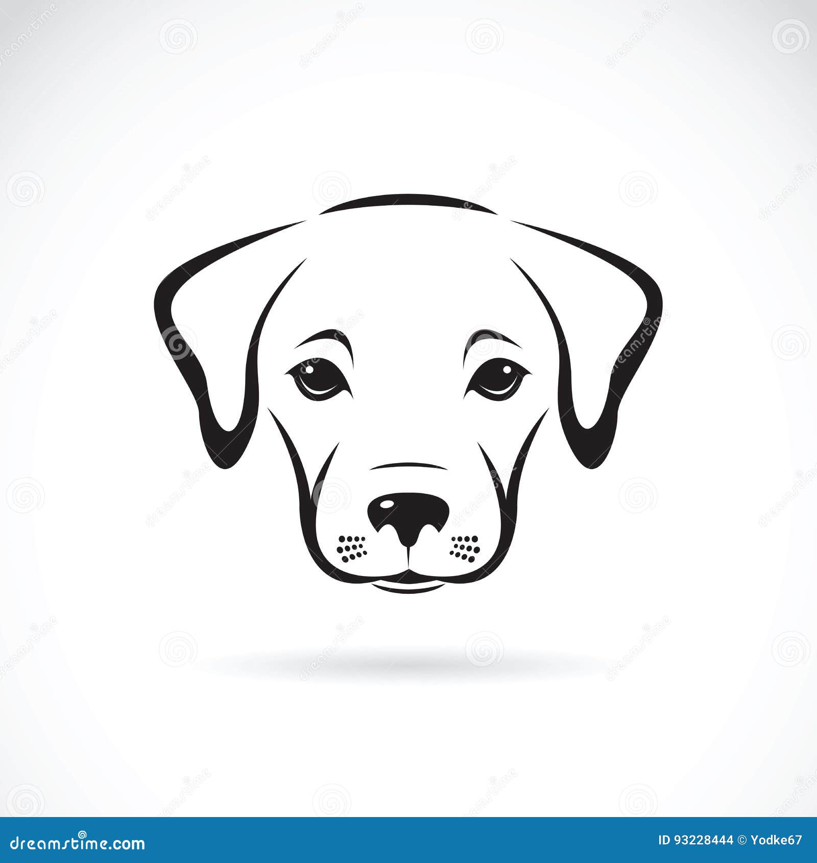 Labrador Dog Face Printable Vector Stencil Art | CartoonDealer.com ...