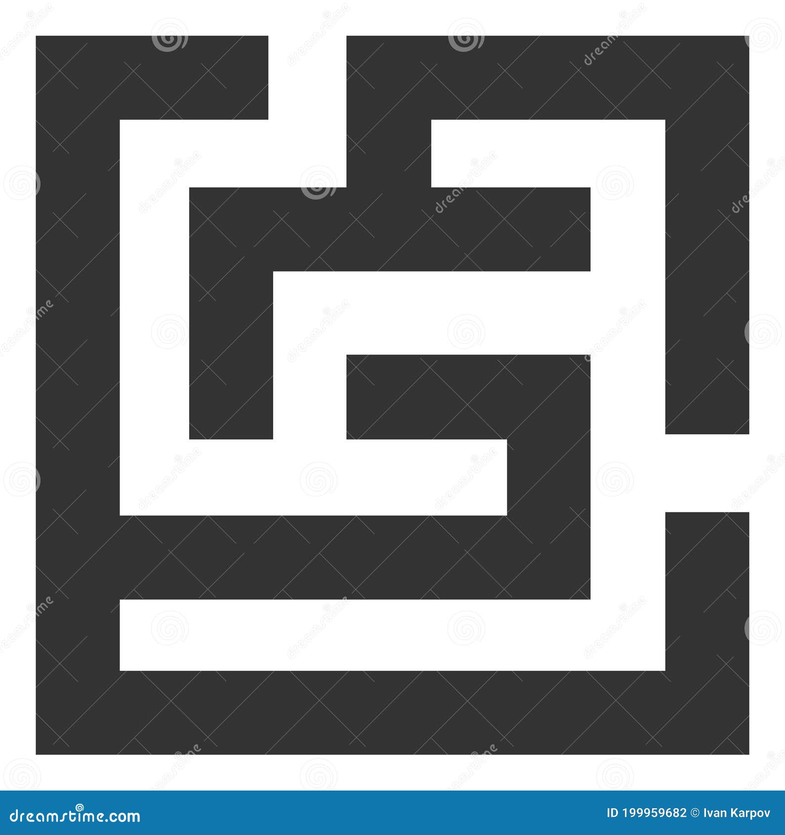 Vector Labyrinth Flat Icon Symbol Stock Vector - Illustration of ...