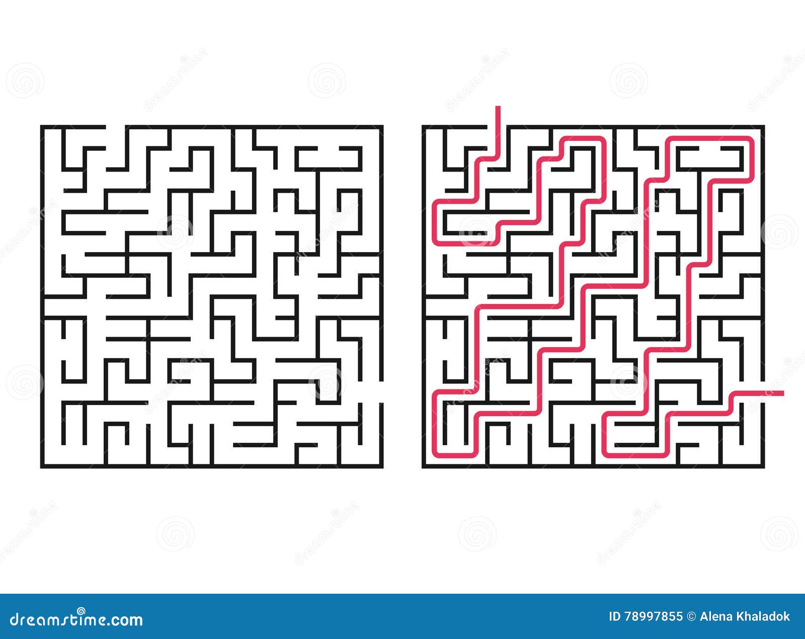 Vector labyrinth. stock vector. Illustration of search - 78997855