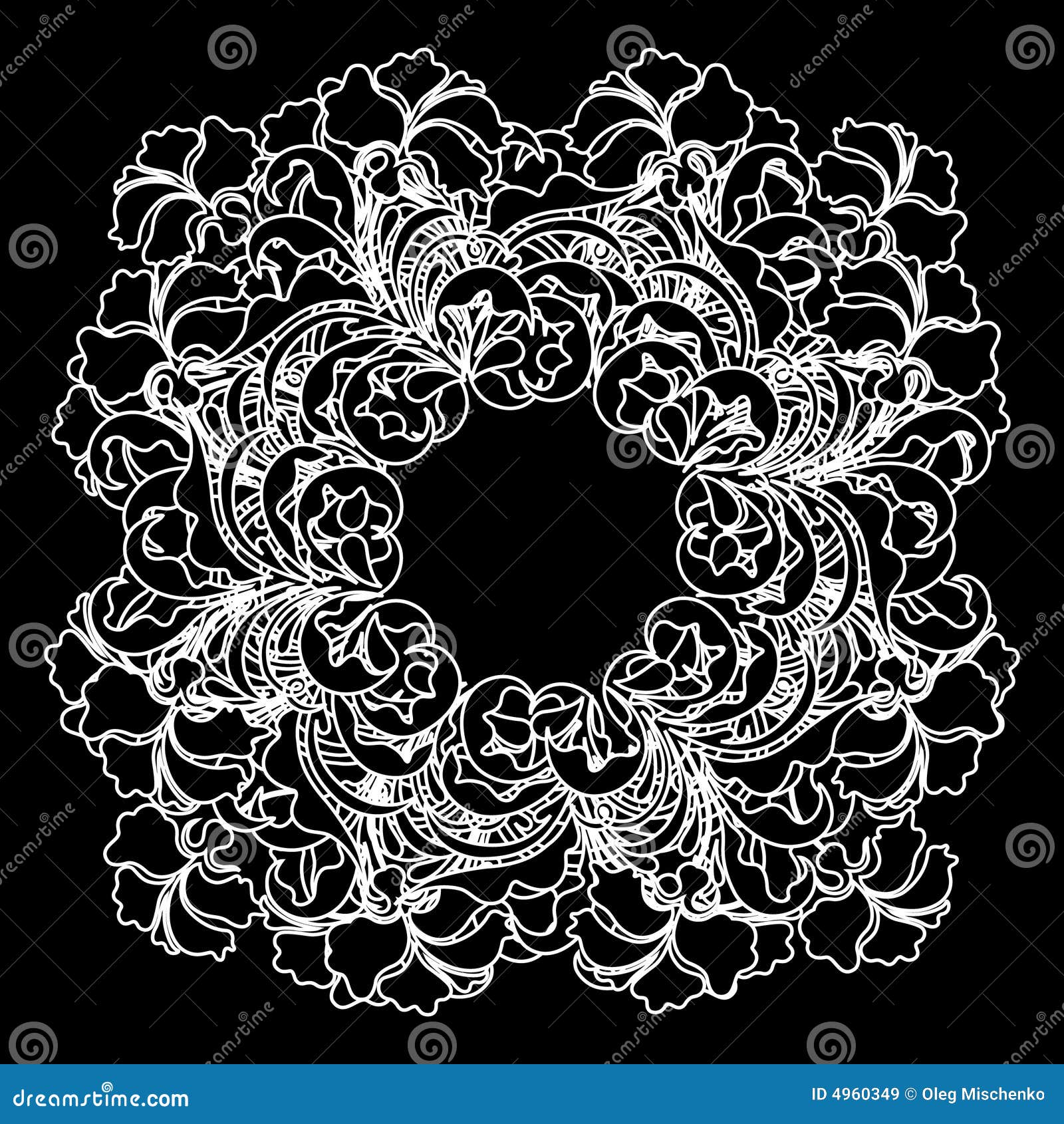 Vector lace pattern stock vector. Illustration of curves - 4960349