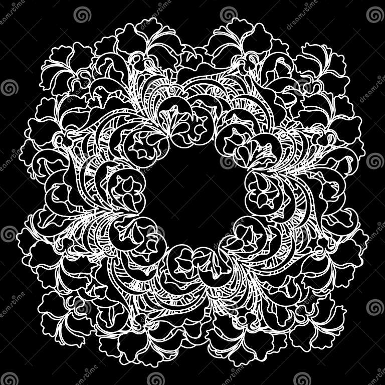 Vector lace pattern stock vector. Illustration of curves - 4960349
