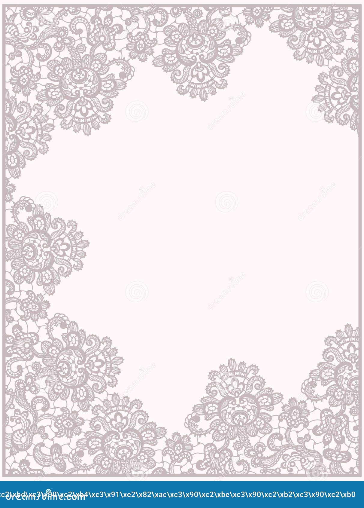 Vector Lace. Rectangle Frame Stock Vector - Illustration of elegance ...