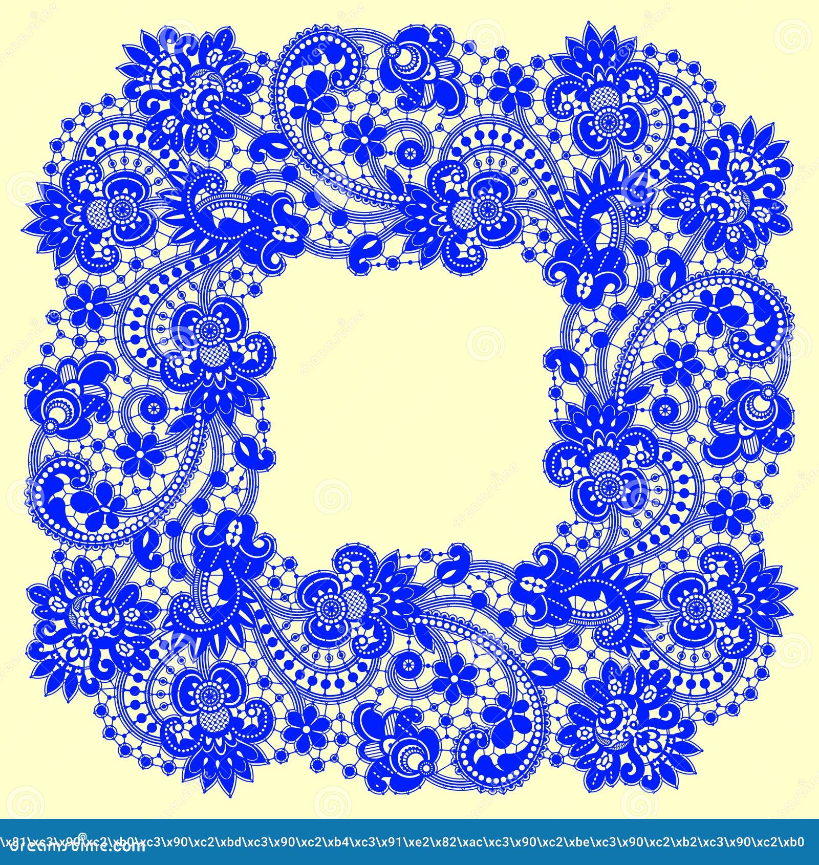 Vector Lace. Square Frame stock vector. Illustration of floral - 70074662