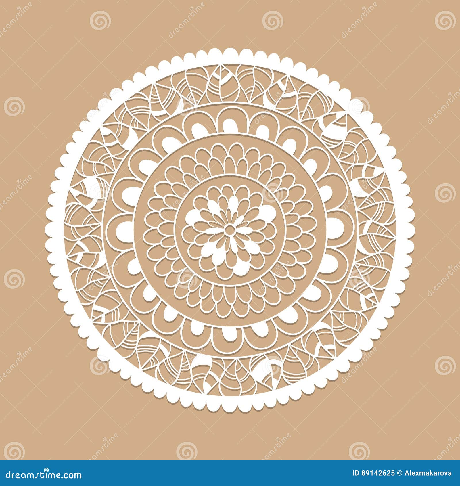Vector Lacy Circle Pattern ilustración del vector. Ilustración de ...