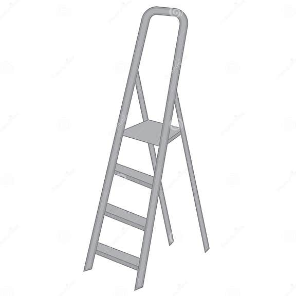 Vector Ladder. Vector Step Ladder Stock Vector - Illustration of ladder ...