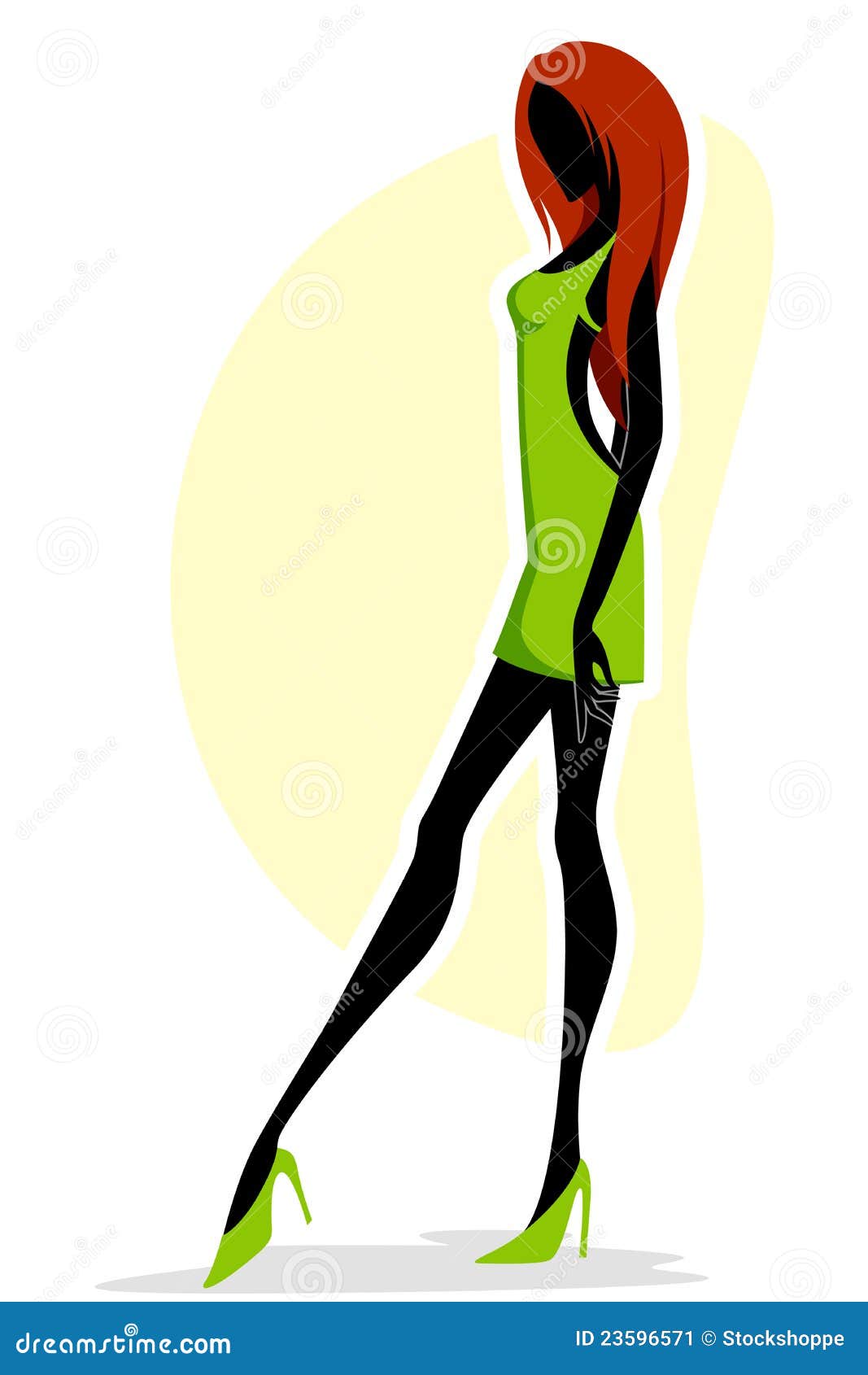 Vector Lady stock vector. Illustration of girl, human - 23596571