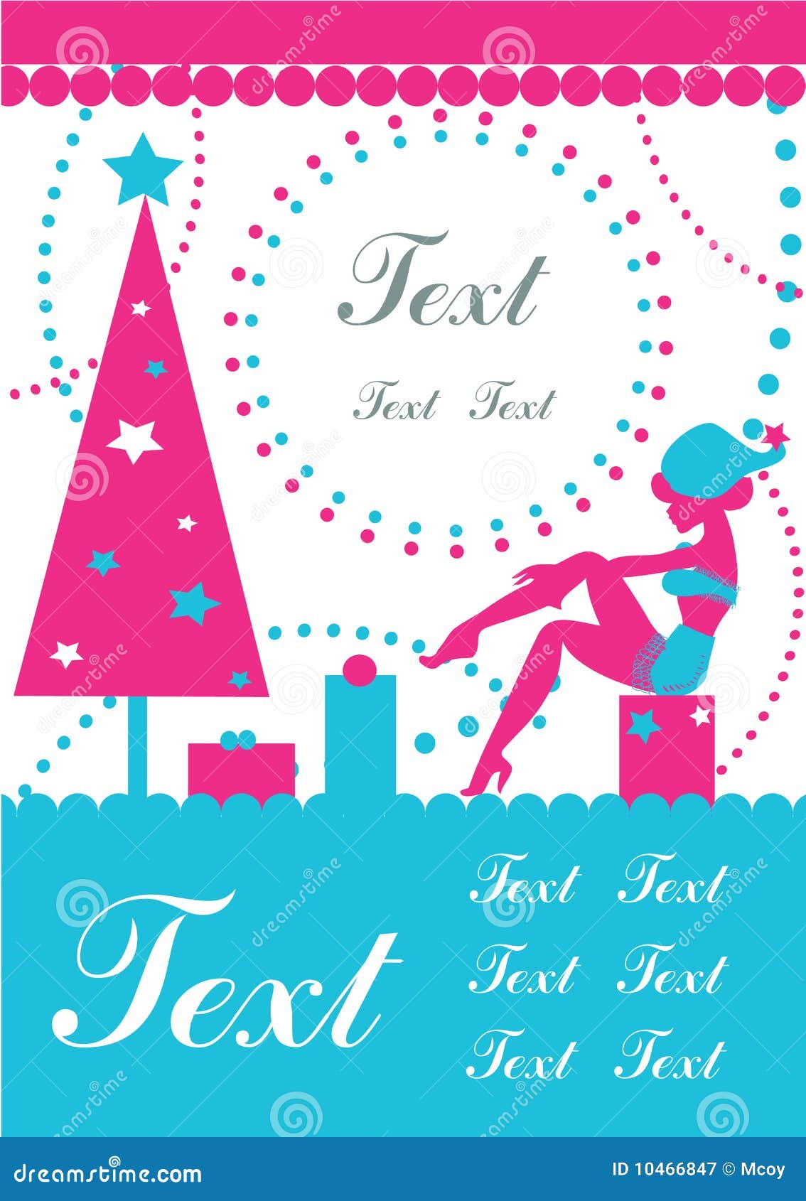 Vector Lady Santa card stock illustration. Illustration of light - 10466847