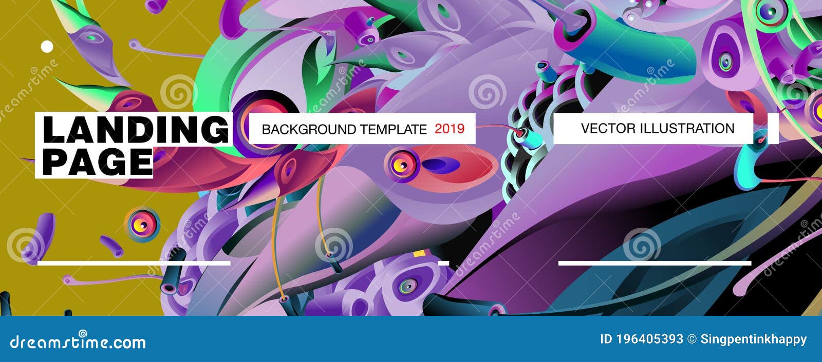 Vector Landing Page Background Template with Colorful Abstract Liquid ... Vector Landing Page Background Template with Colorful Abstract Liquid ...