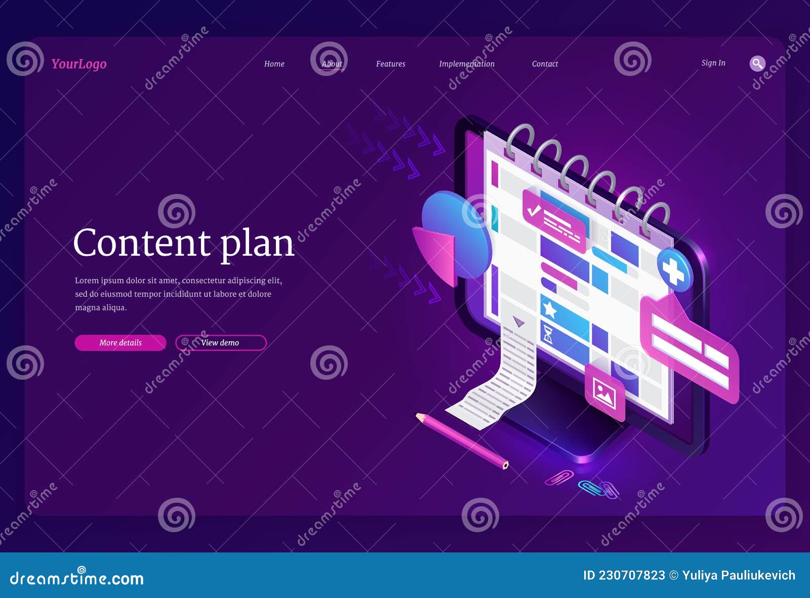 Content Plan Outline Icon. Thin Line Concept Element From Content Icons ...