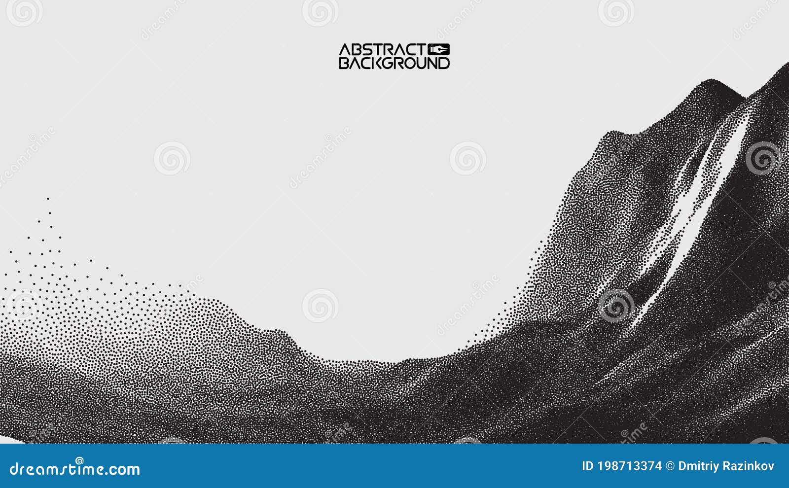 Stipple Retro Palms Sunset. Palm Tree Beach Vector Background. Dotwork ...