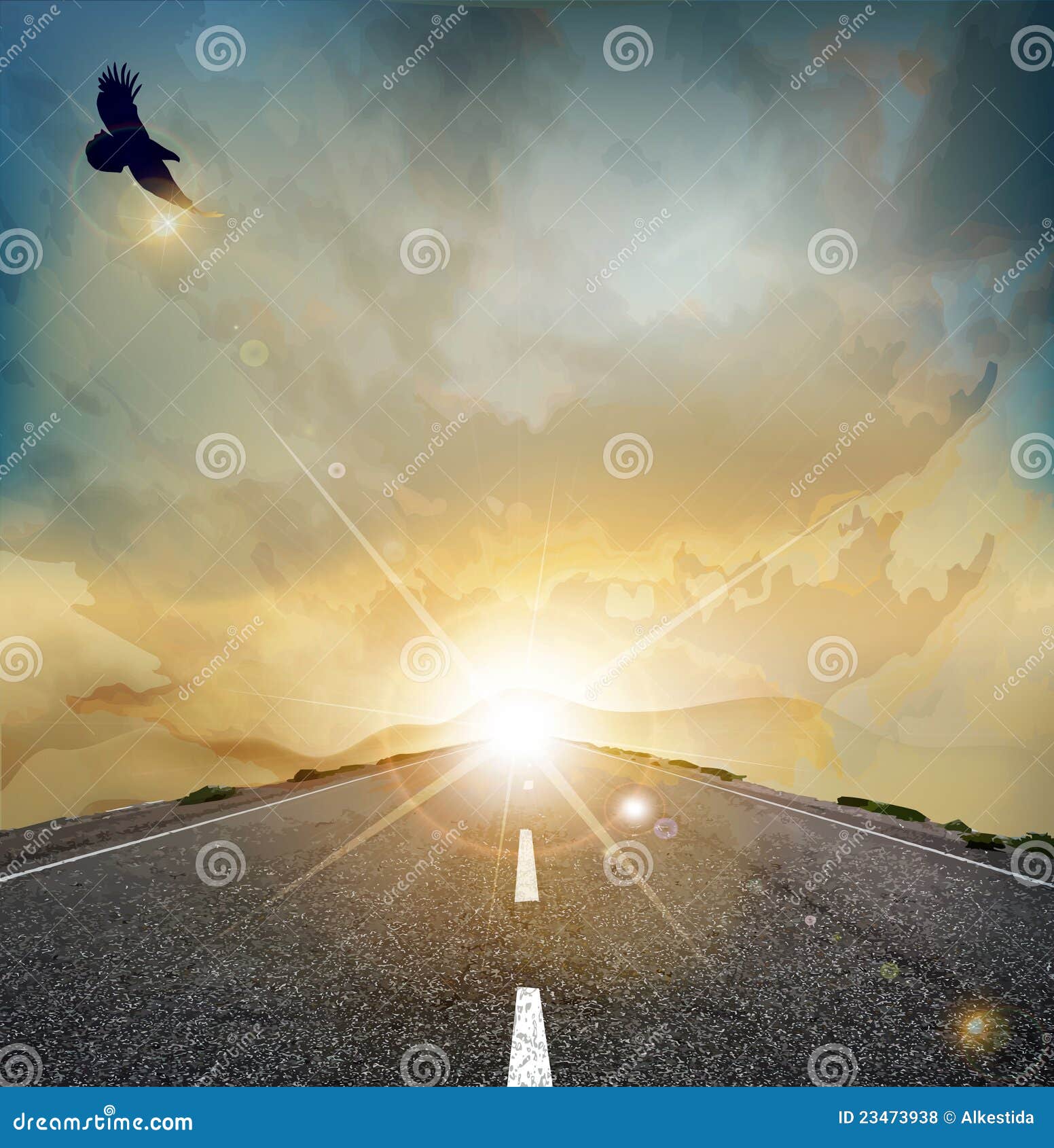 Soaring Eagle Cartoon Vector | CartoonDealer.com #56183167