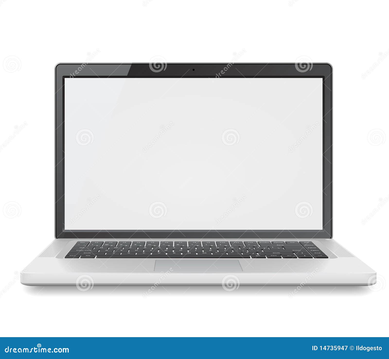 Vector laptop stock vector. Illustration of black, screen - 14735947