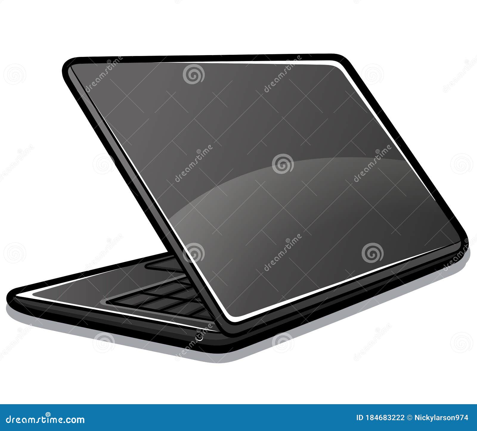 Vector Laptop Cartoon Isolated Design Stock Vector - Illustration of ...