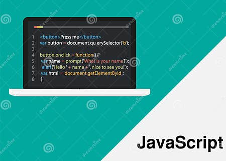 Vector Laptop Coding Concept. Web Developer, Design, Programming Stock ...