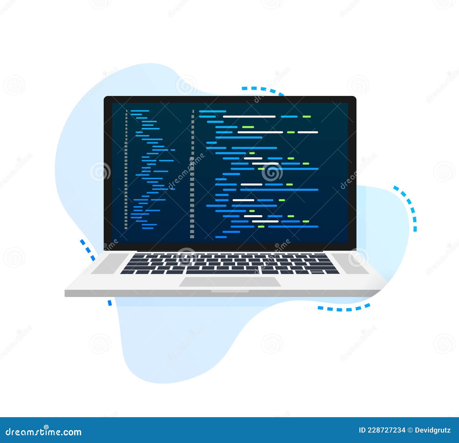 Vector Laptop Coding Pattern Web Developer Design Programming
