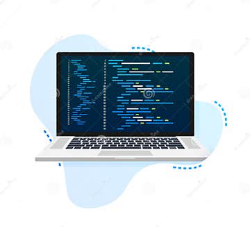 Vector Laptop Coding Pattern. Web Developer, Design, Programming ...