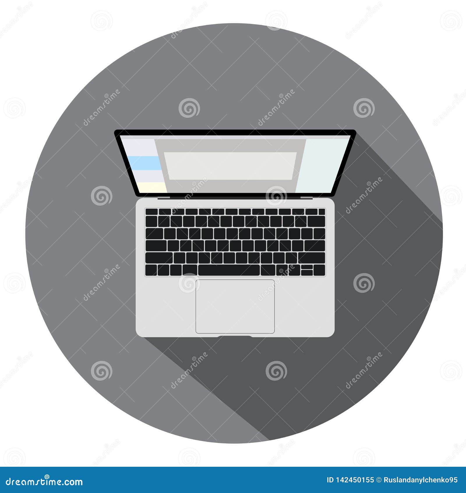 Vector Laptop. Flat Icon Illustration Stock Vector - Illustration of ...