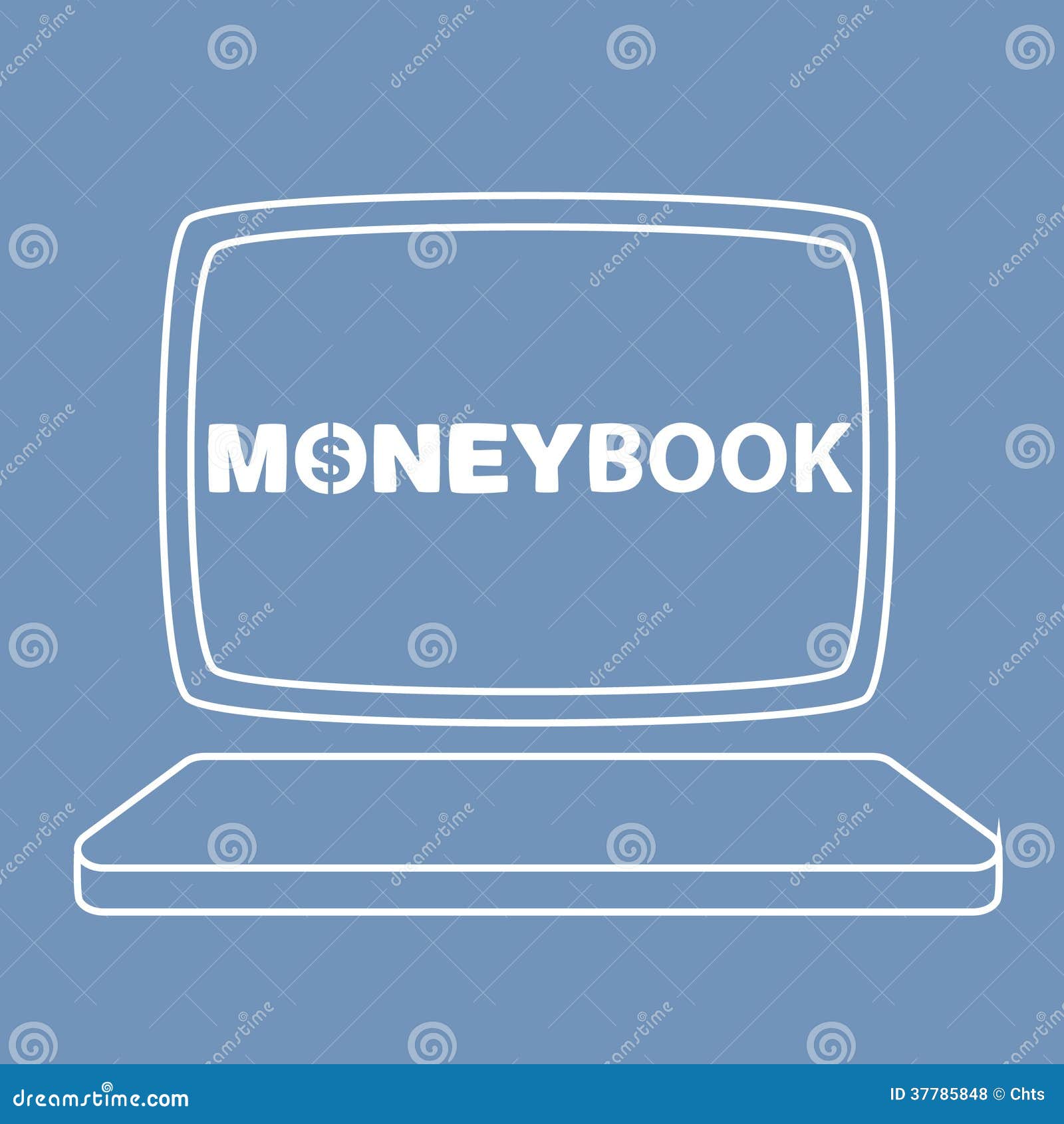 Vector Laptop with the Text Money Note Stock Illustration ...