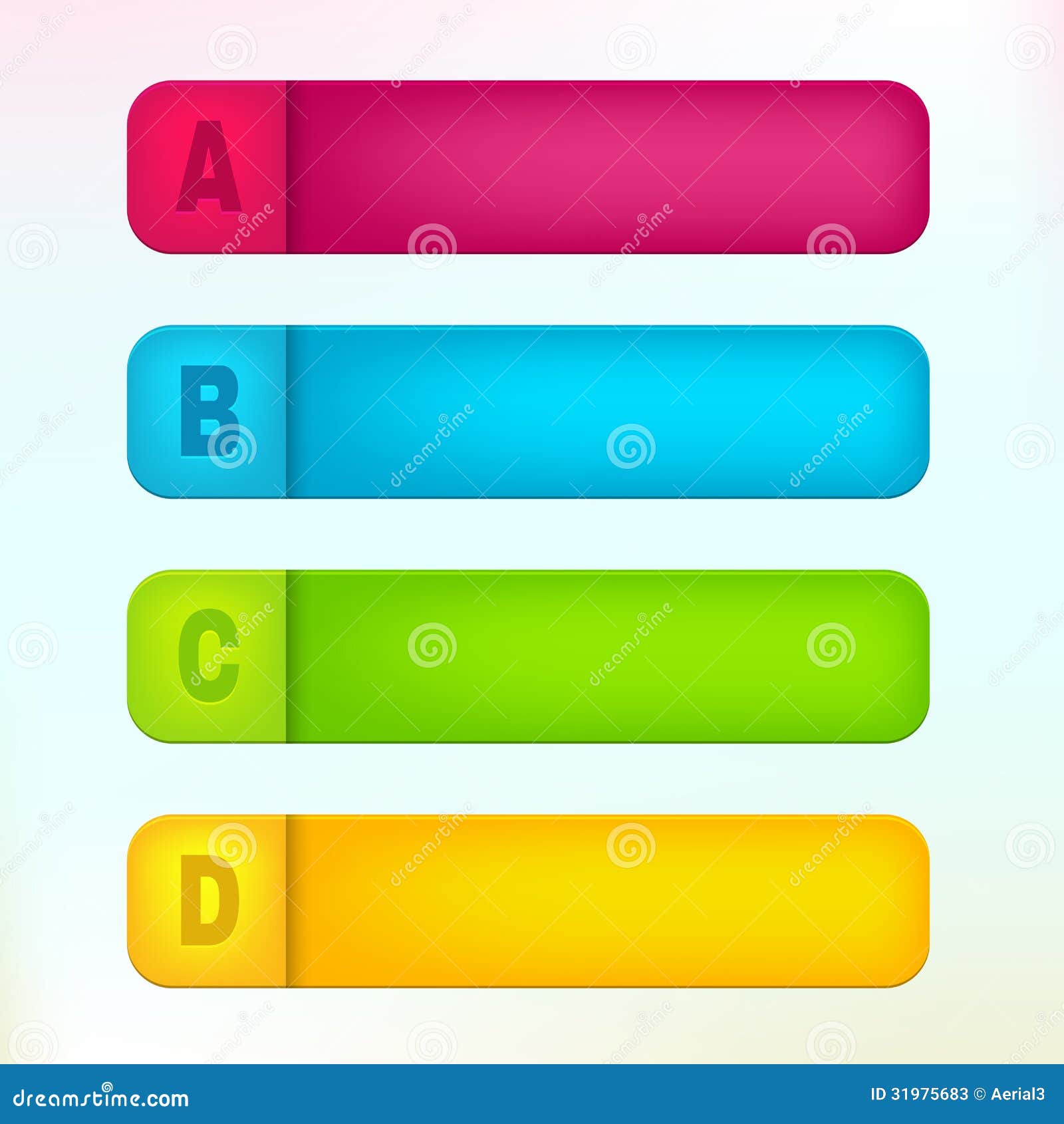 Vector Las Etiquetas De Papel Con Las Letras a, B, C, D Ilustración del ...