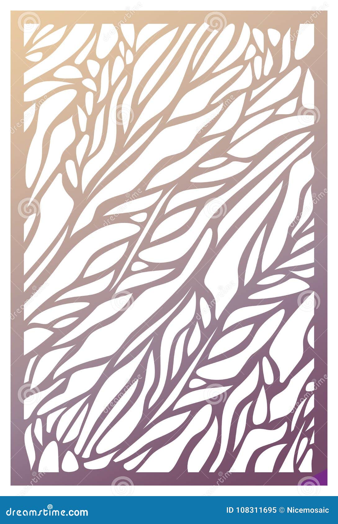 Vector Laser Cut Panel. Abstract Pattern Template for Decorative Stock ...