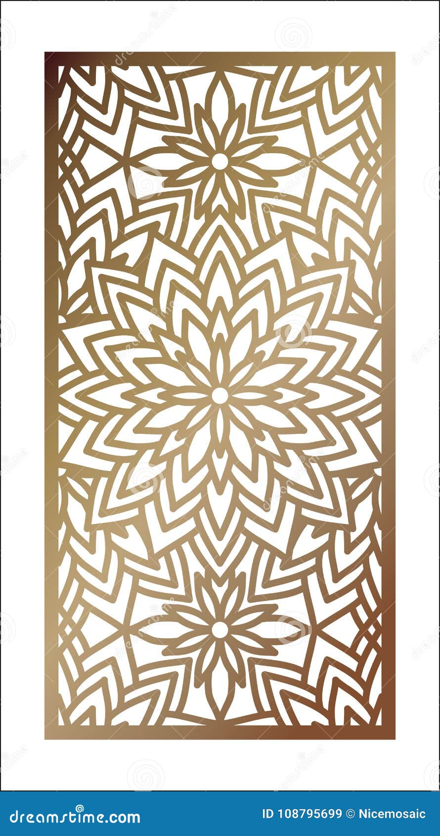 Vector Laser Cut Panel. Abstract Pattern Template for Decorative Stock ...