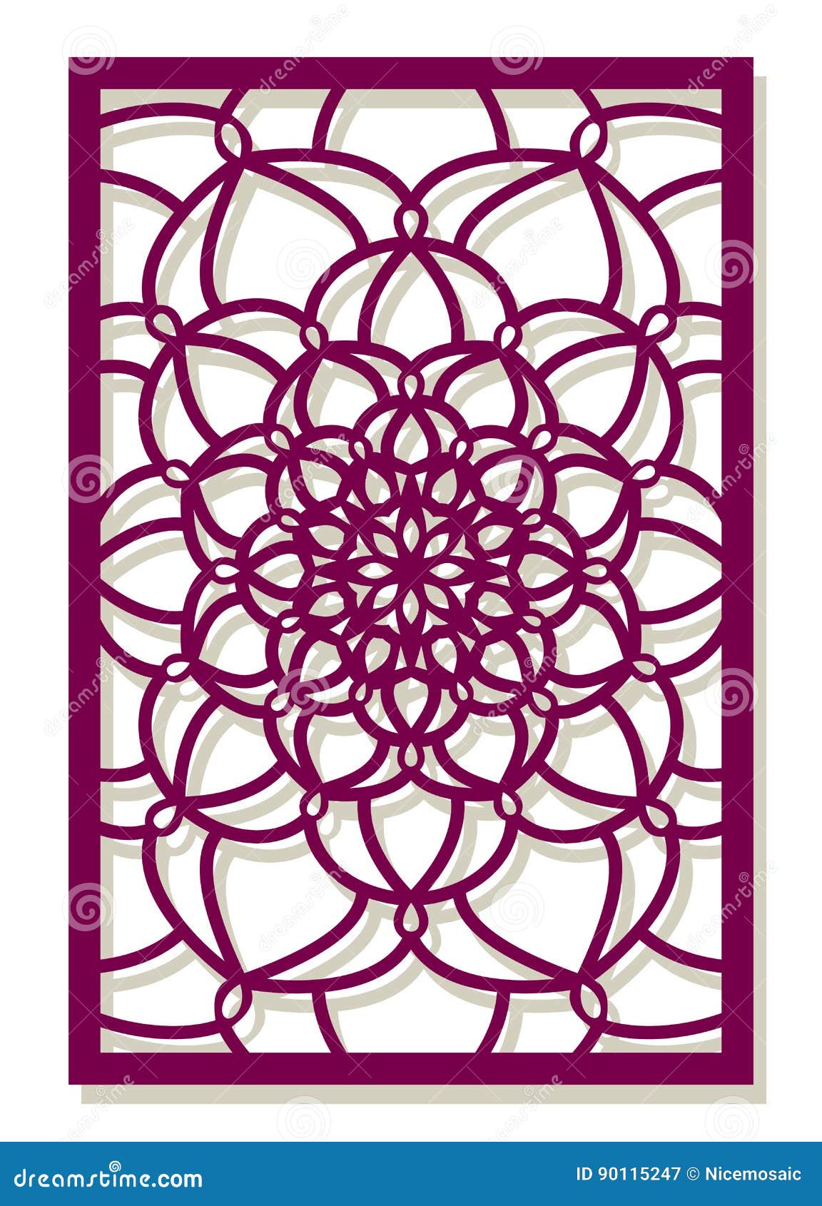 Vector Laser Cut Panel. Abstract Pattern Template for Decorative Stock ...