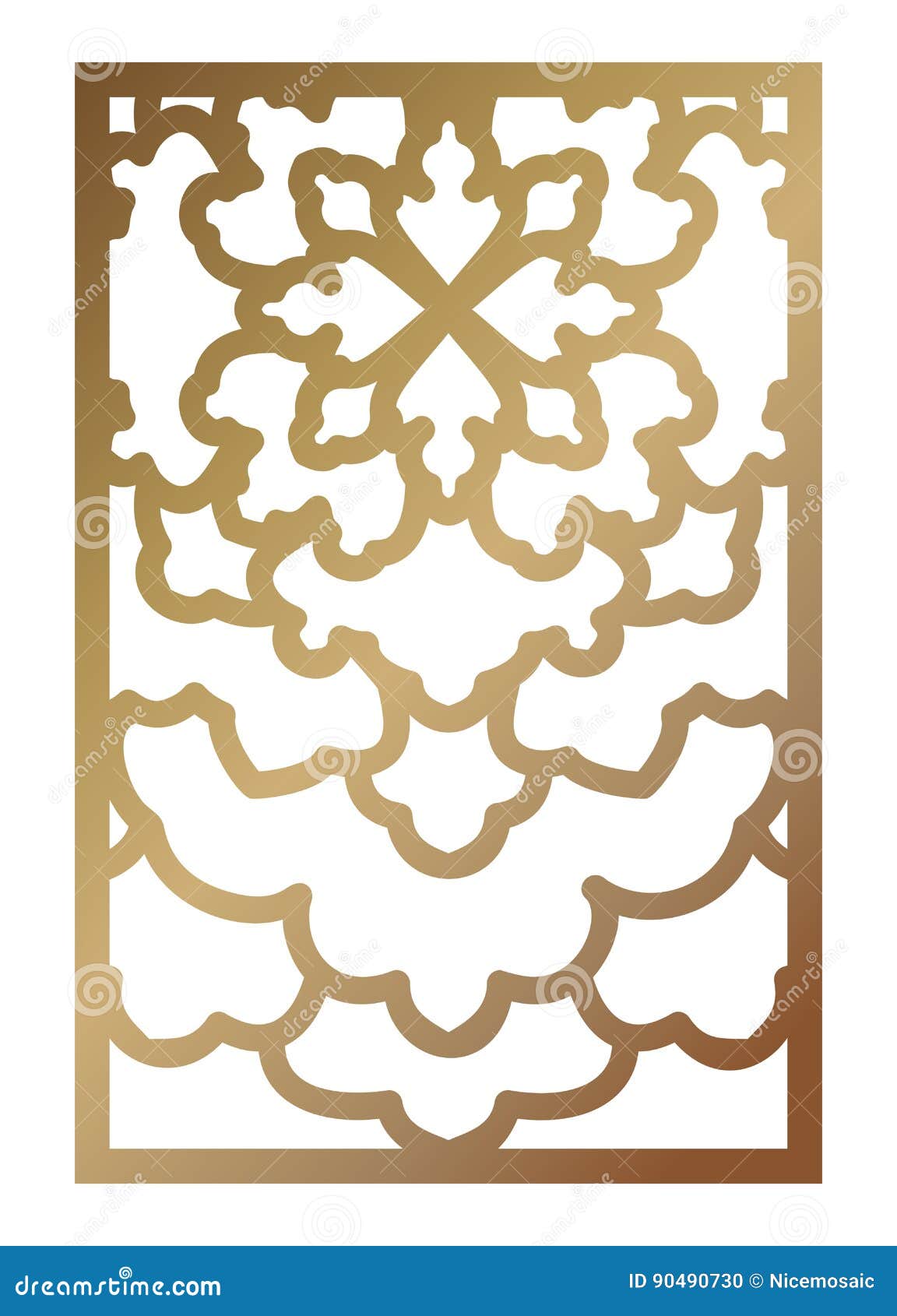 Vector Laser Cut Panel. Abstract Pattern Template for Decorative Stock ...