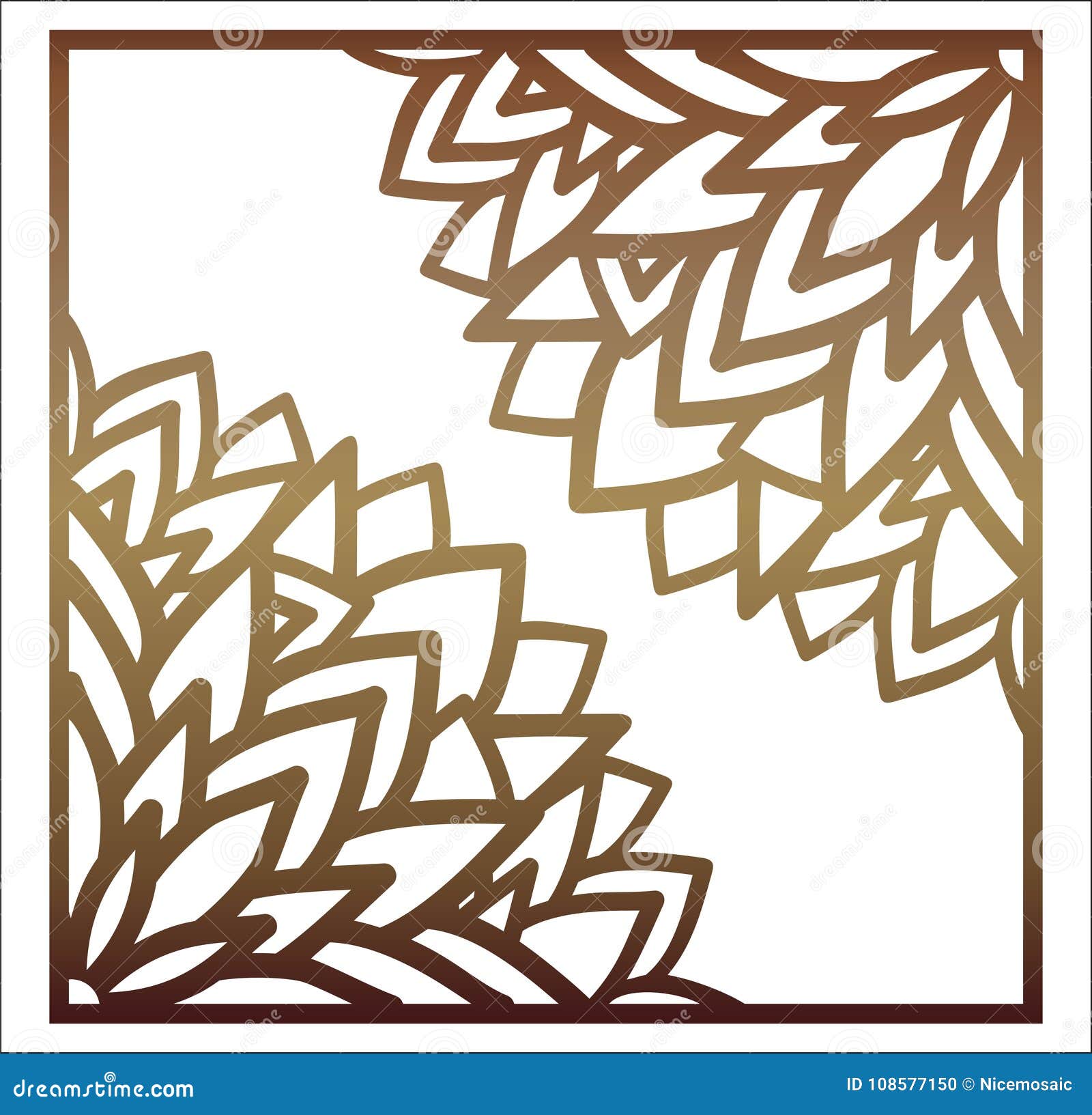 Vector Laser Cut Panel. Abstract Pattern Template for Decorative Stock ...