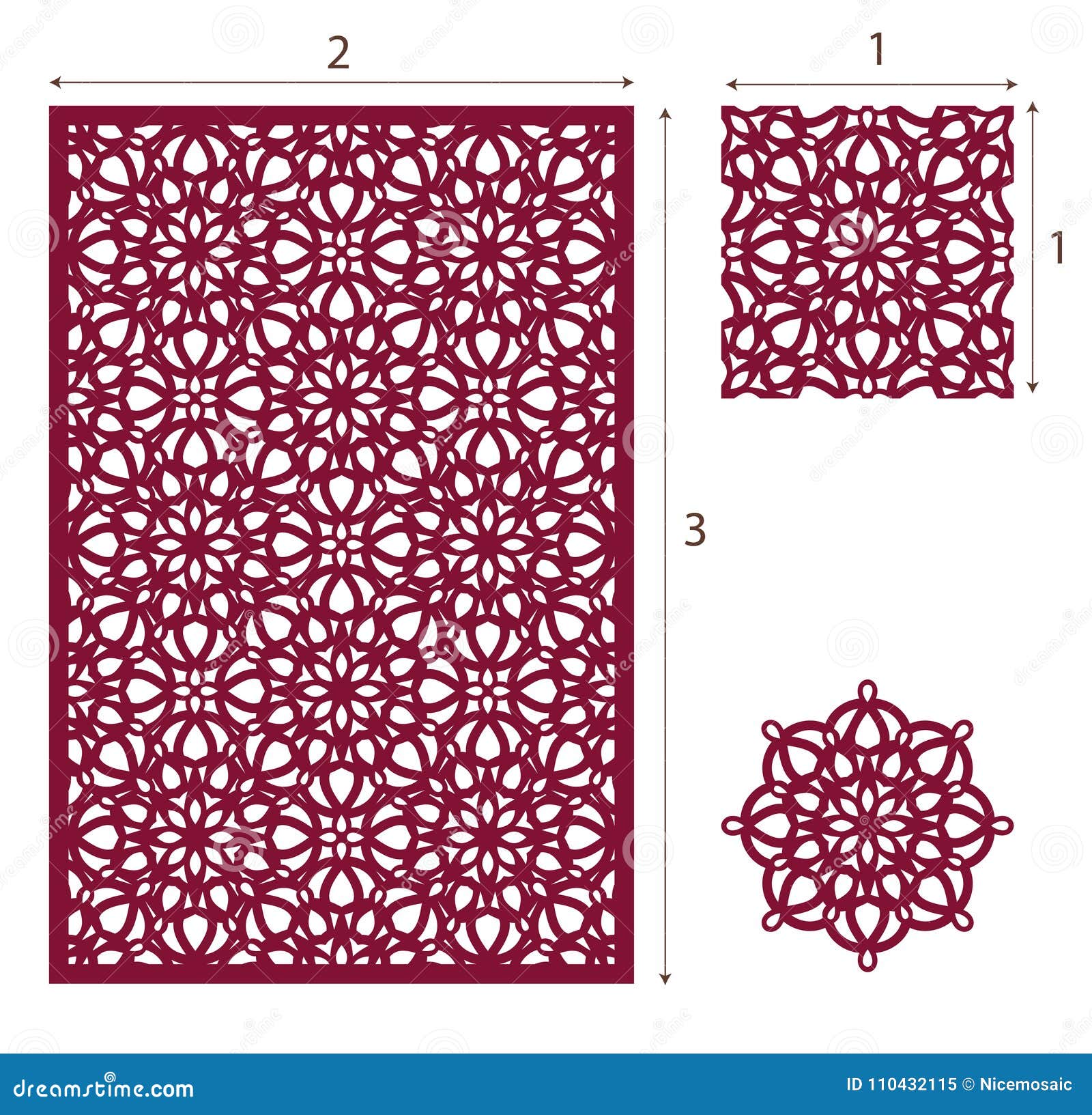 Vector Laser Cut Panel, the Seamless Eastern Design Pattern for Stock ...