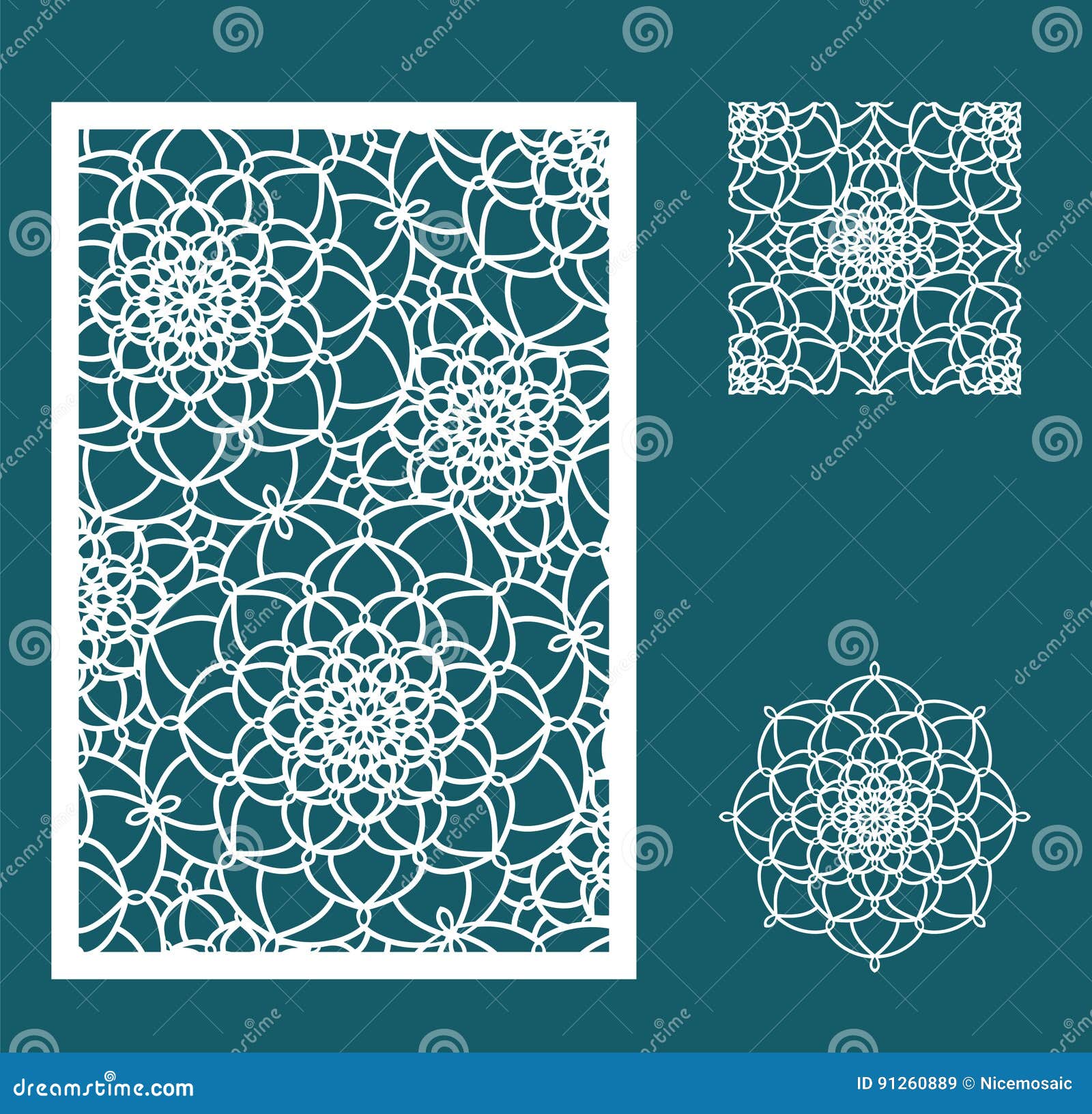 Vector Laser Cut Panel, the Seamless Pattern for Decorative Pane Stock ...