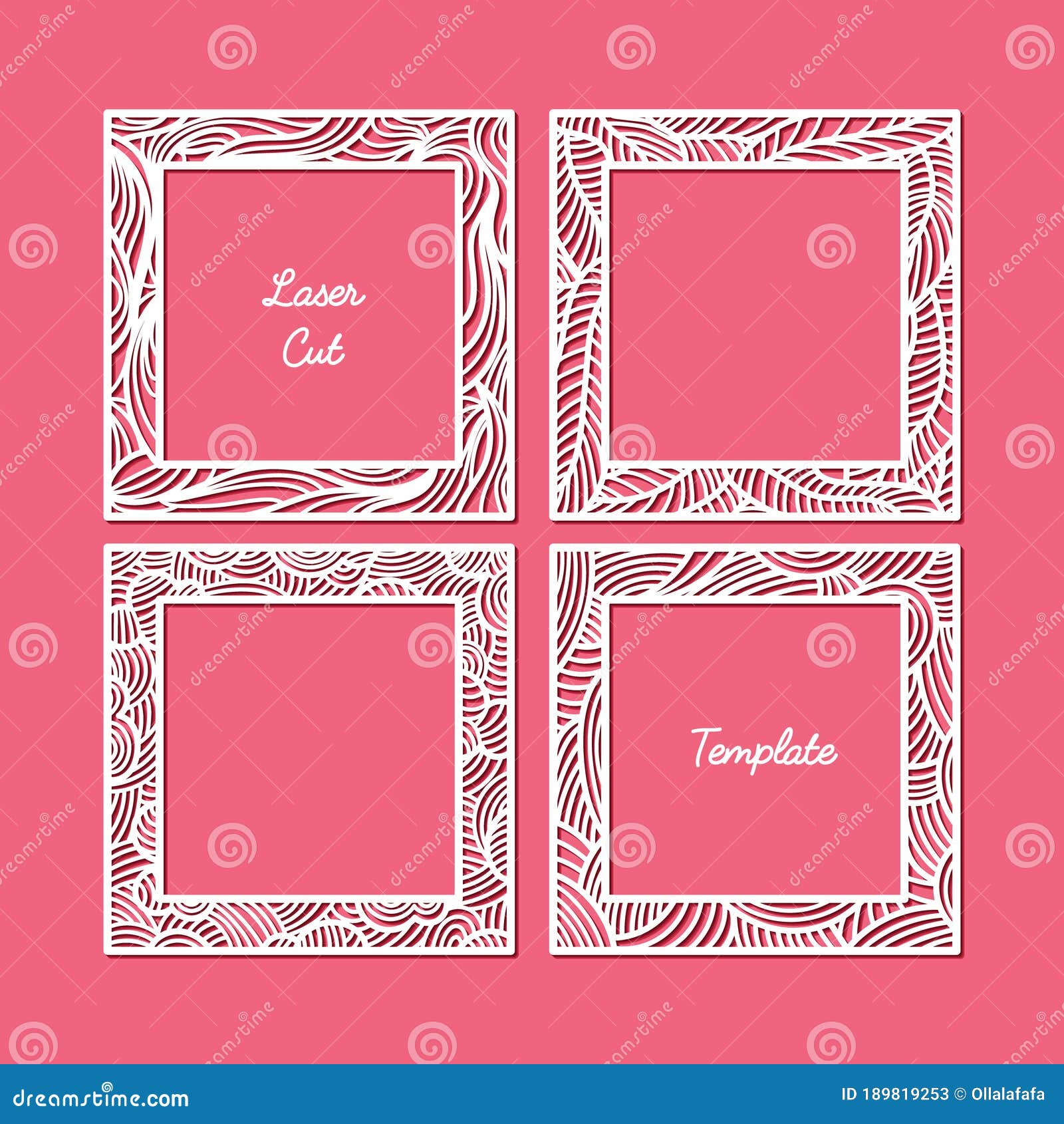 Frames with Ornaments for Laser Cut Stock Vector - Illustration of ...