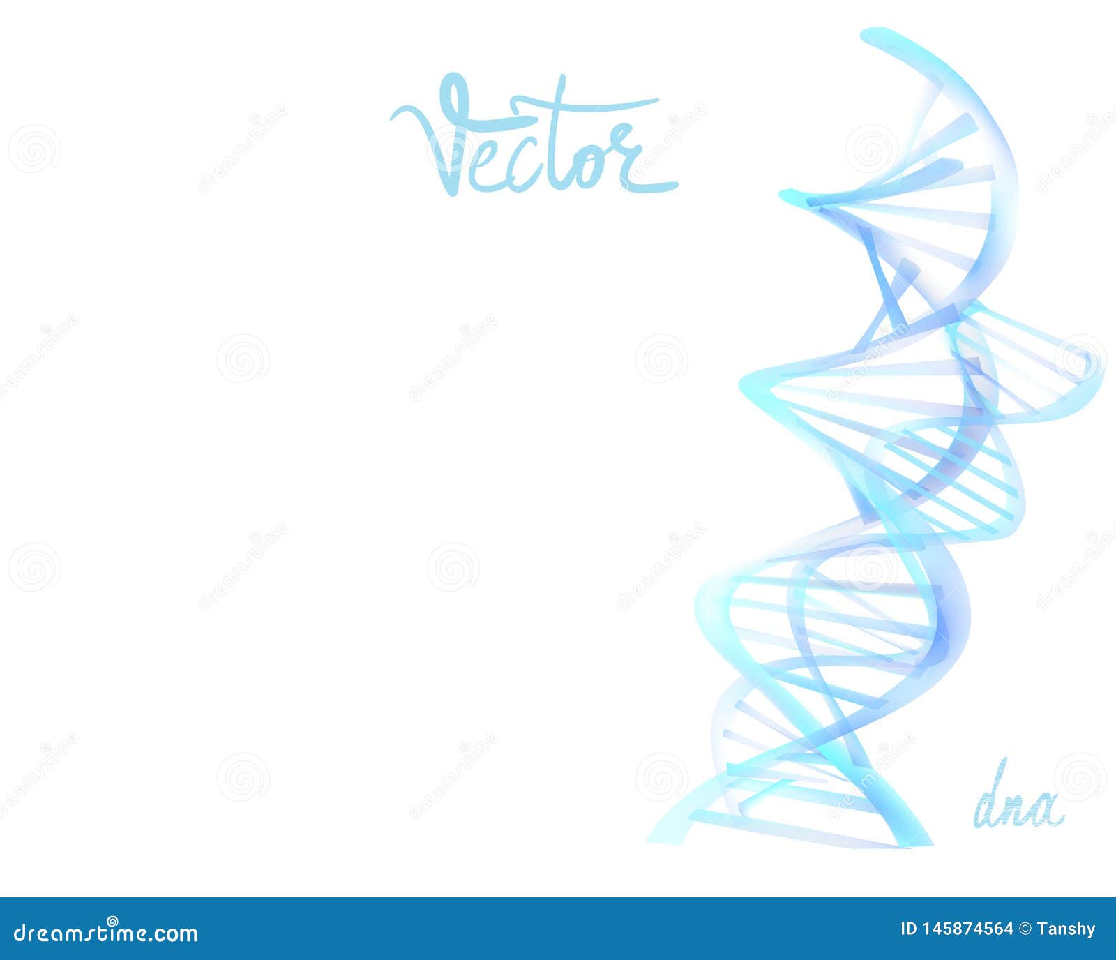 Vector Lattice Dna Chain Illustration 3d Rendering Stock Vector ...