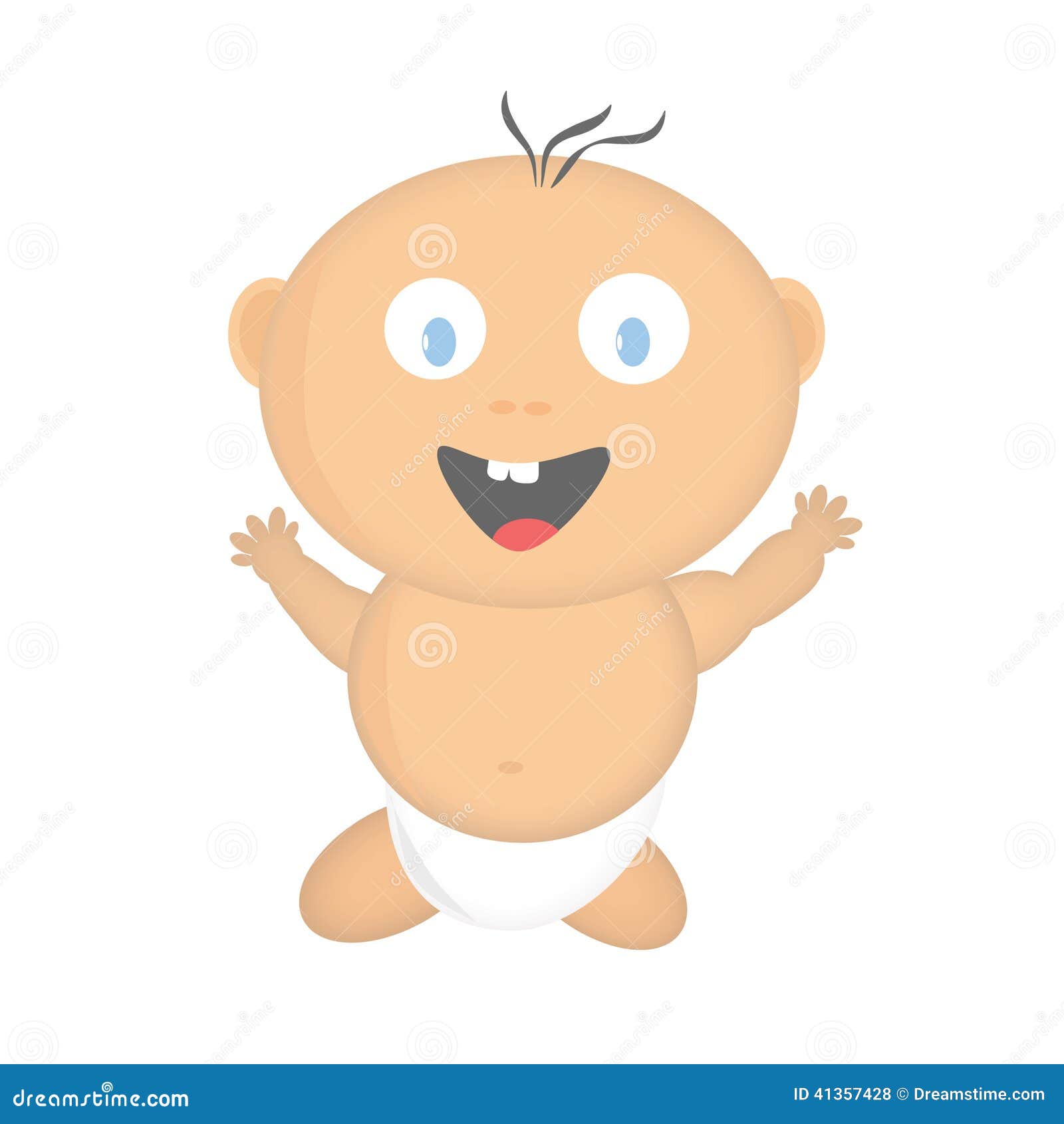 Vector laughing baby stock illustration. Illustration of health - 41357428