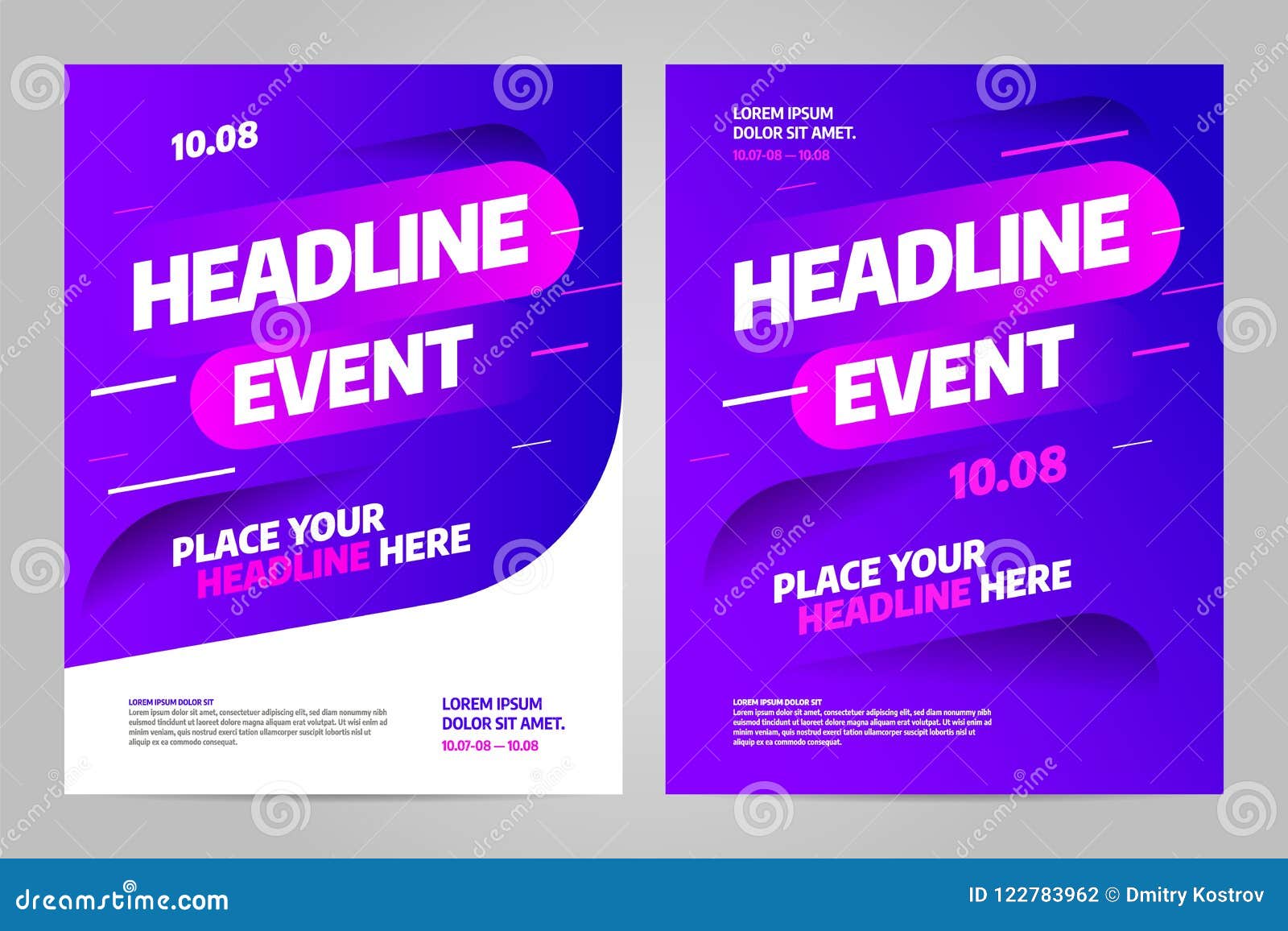 Vector Layout Design Template for Event. Stock Vector - Illustration of ...