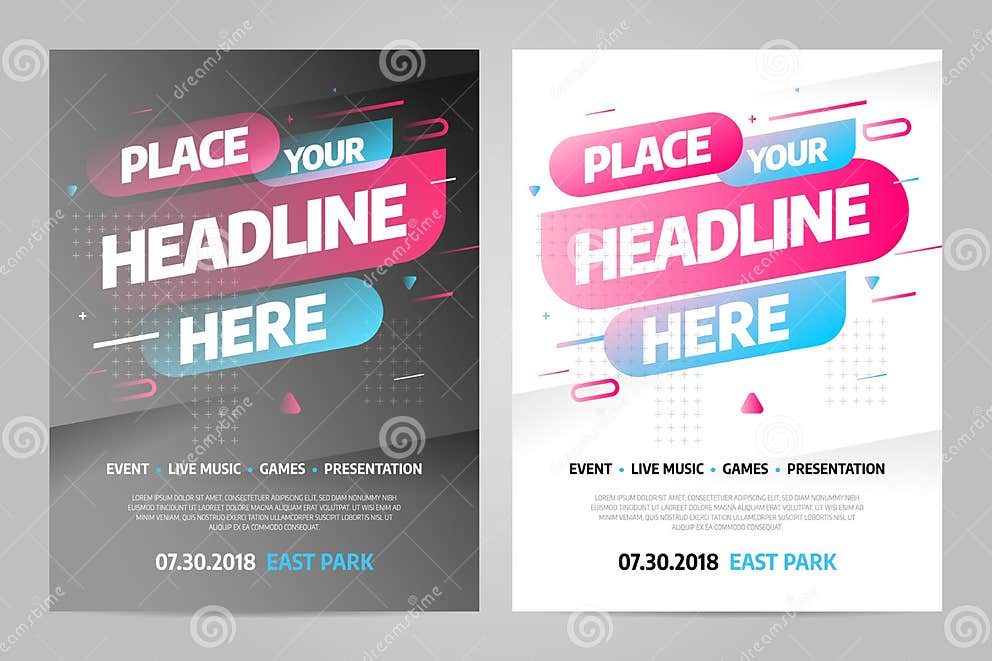 Vector Layout Design Template for Event. Eps 10. Stock Vector ...