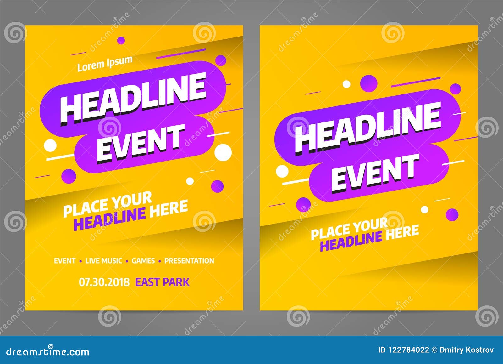 Vector Layout Design Template for Event. Stock Vector - Illustration of ...