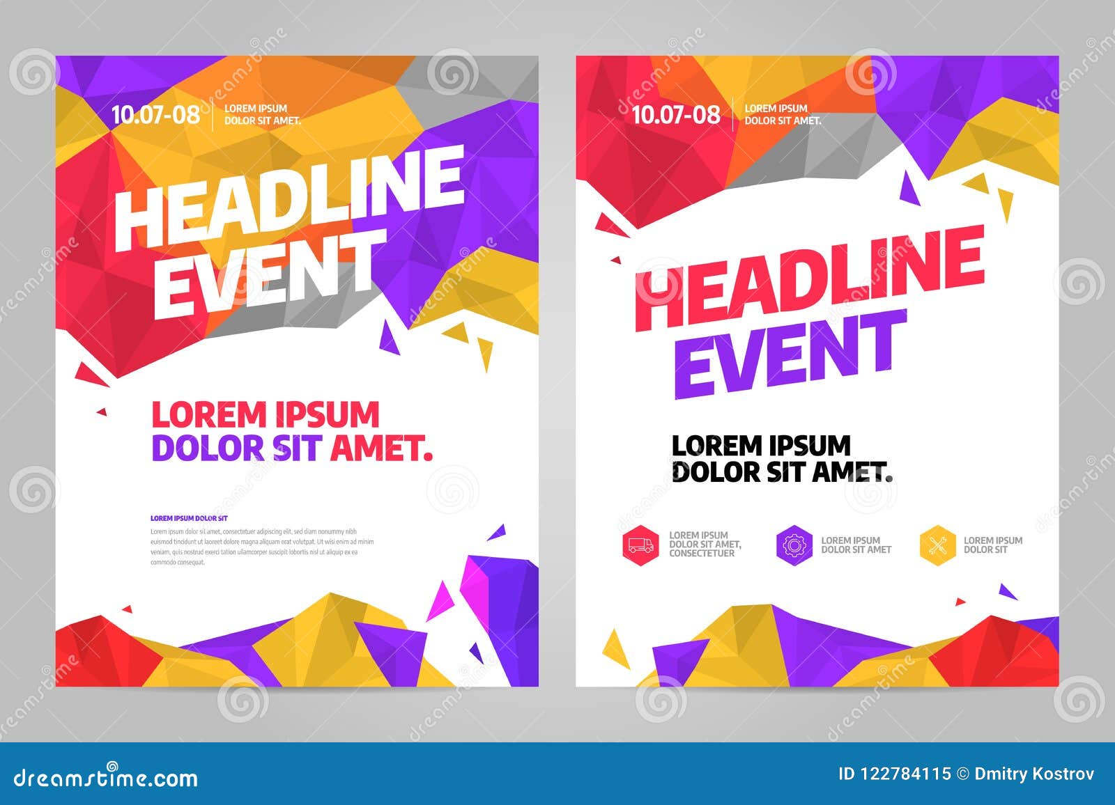 Vector Layout Design Template for Event. Stock Vector - Illustration of ...