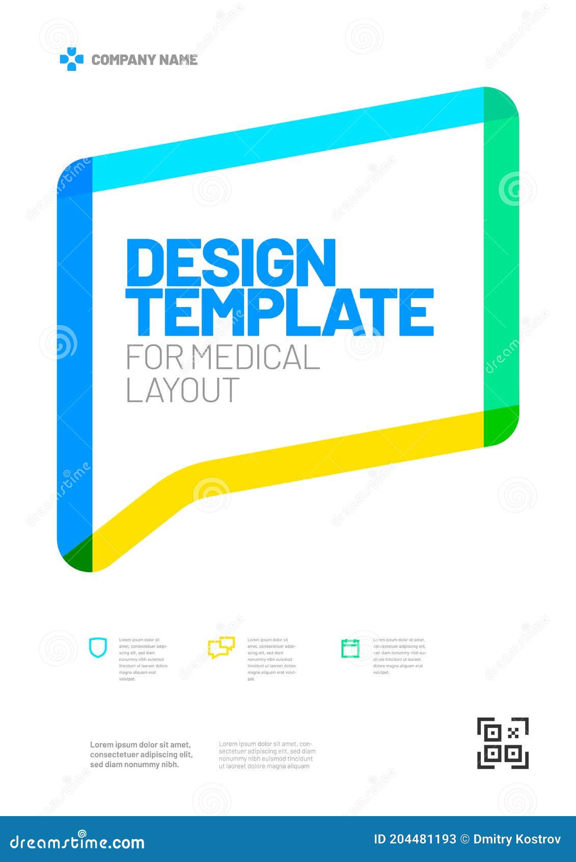 Vector Layout Design Template for Medicine. A4 Size. Stock Vector ...
