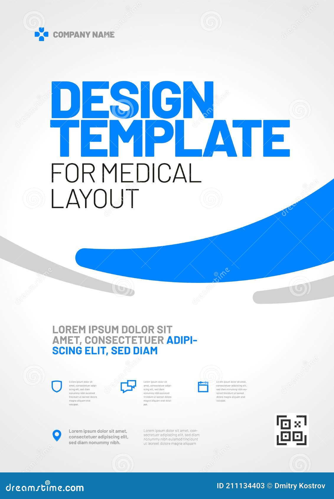 Vector Layout Design Template for Medicine. A4 Size. Stock Vector ...