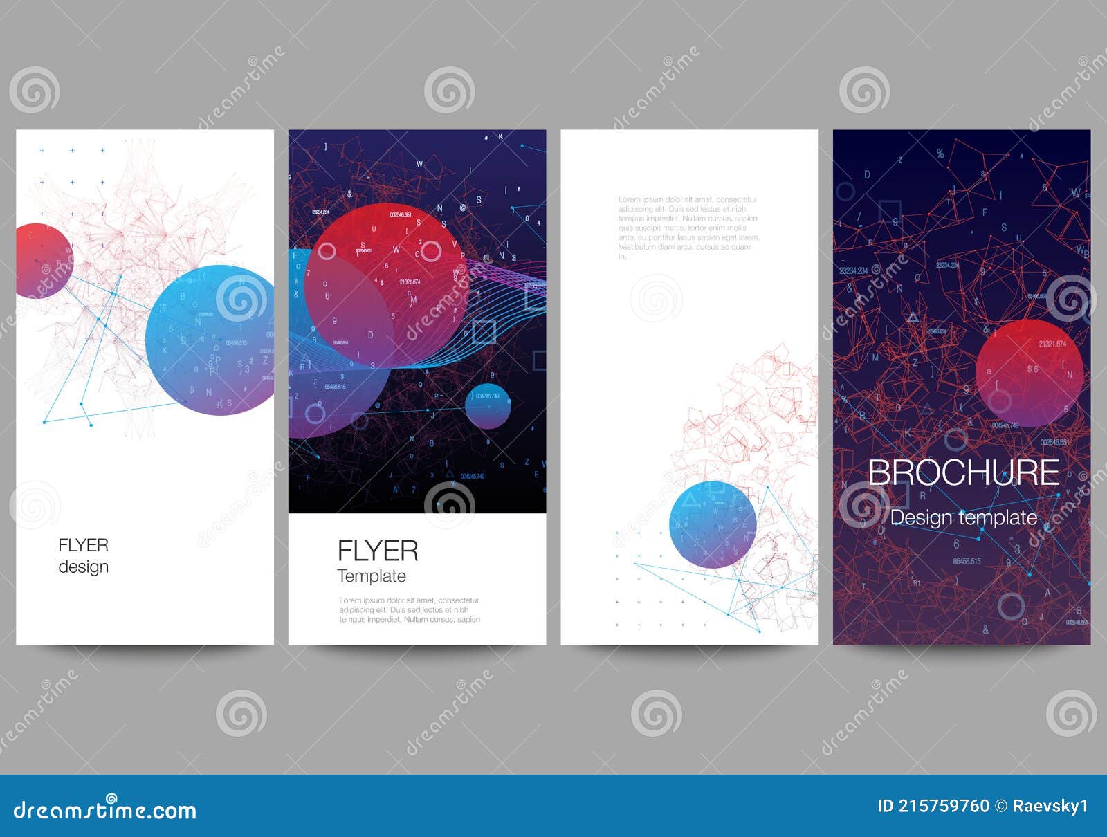 Vector Layout of Flyer, Banner Templates for Website Design, Vertical ...