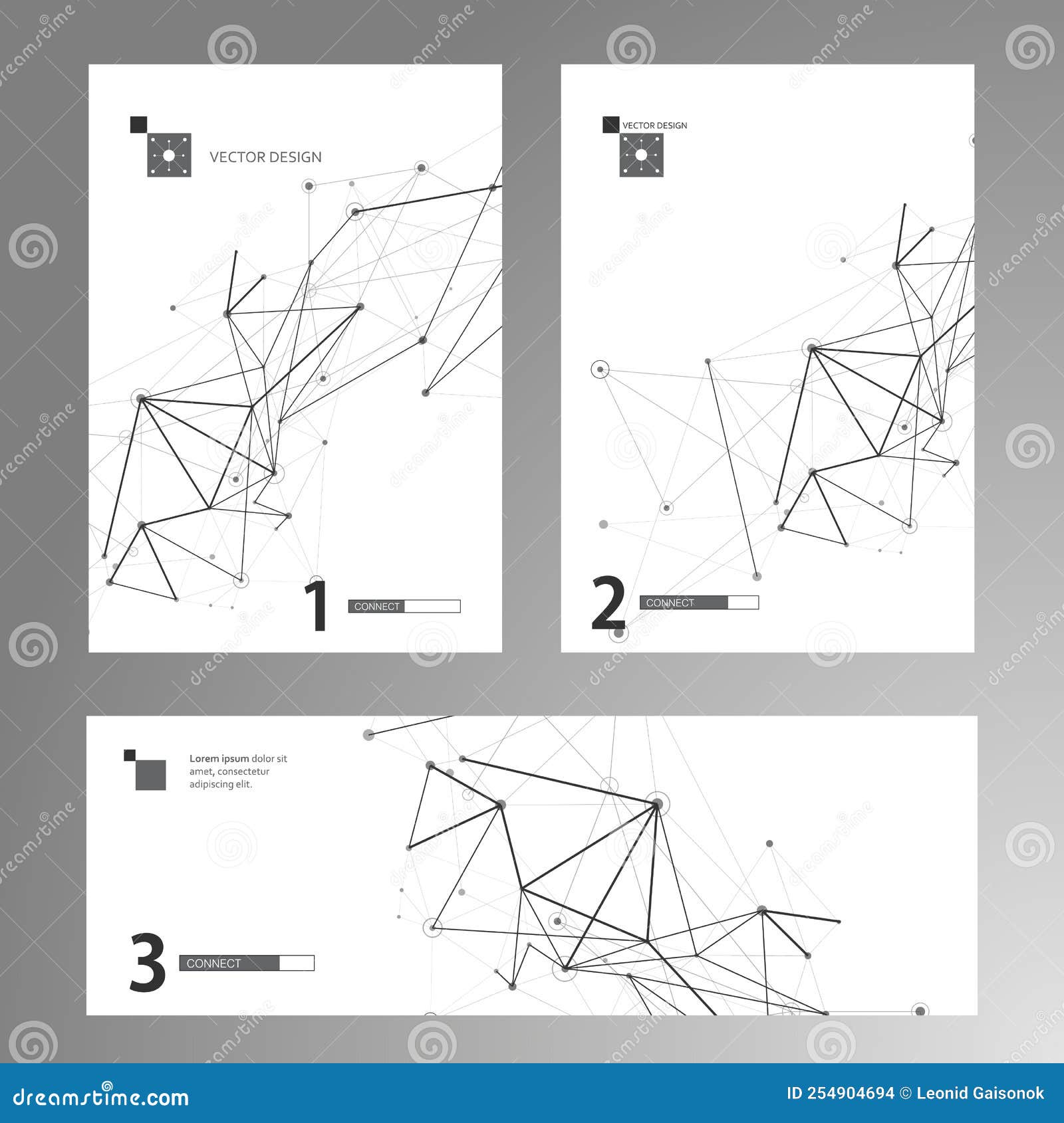 Vector Layout of A4 Format Cover Design Templates. Technology, Science ...