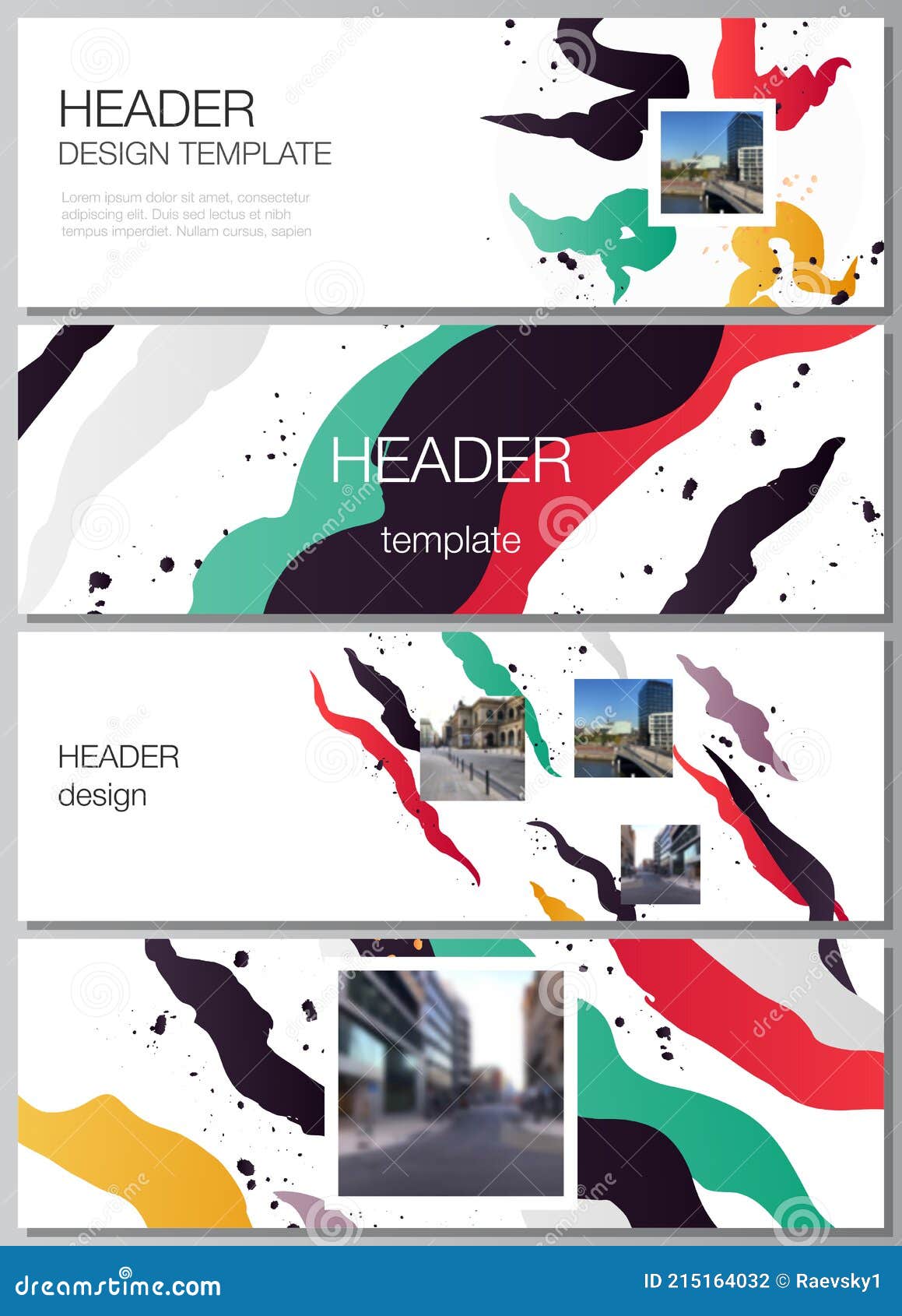 Vector Layout of Headers, Banner Design Templates for Website Footer ...