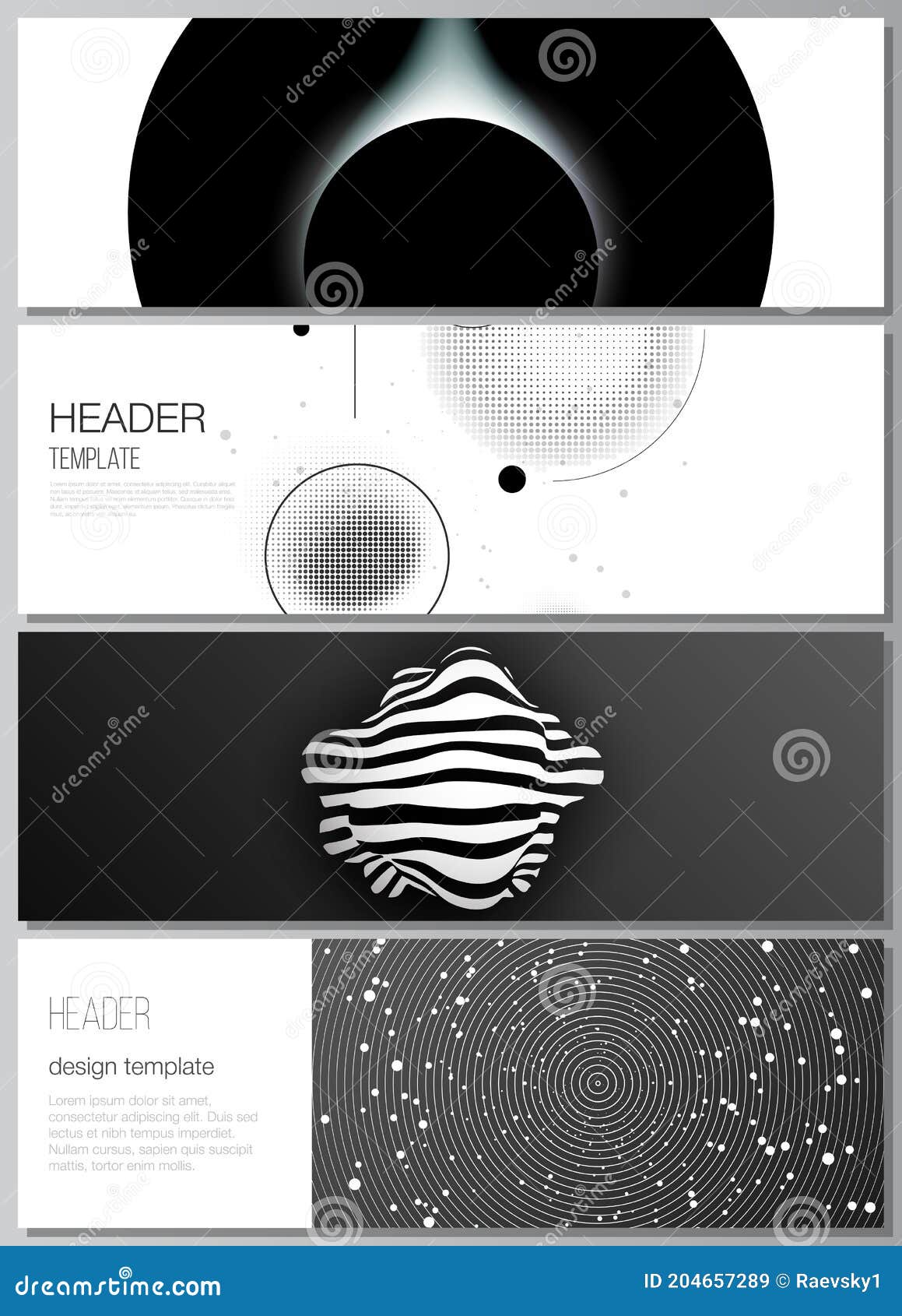 Vector Layout of Headers, Banner Design Templates for Website Footer ...