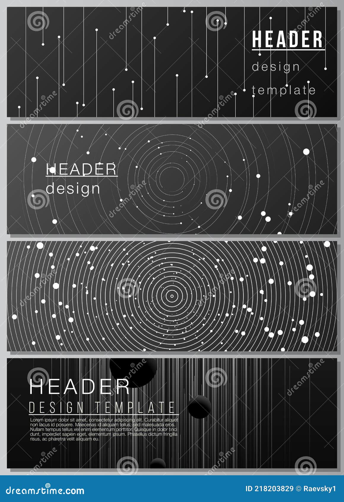 Vector Layout of Headers, Banner Design Templates for Website Footer ...