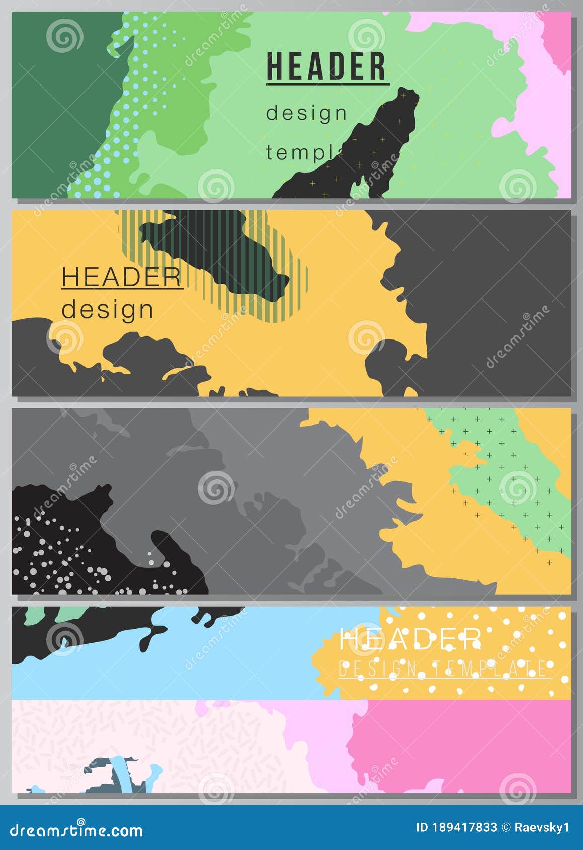 Vector Layout of Headers, Banner Design Templates for Website Footer ...