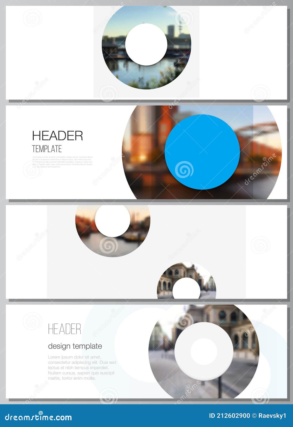 Vector Layout of Headers, Banner Templates for Website Footer Design ...