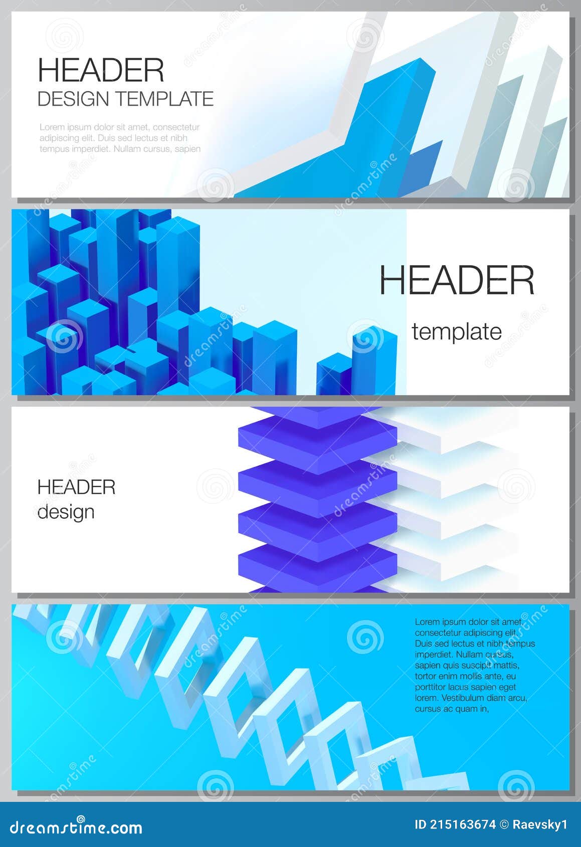Vector Layout of Headers, Banner Templates for Website Footer Design ...
