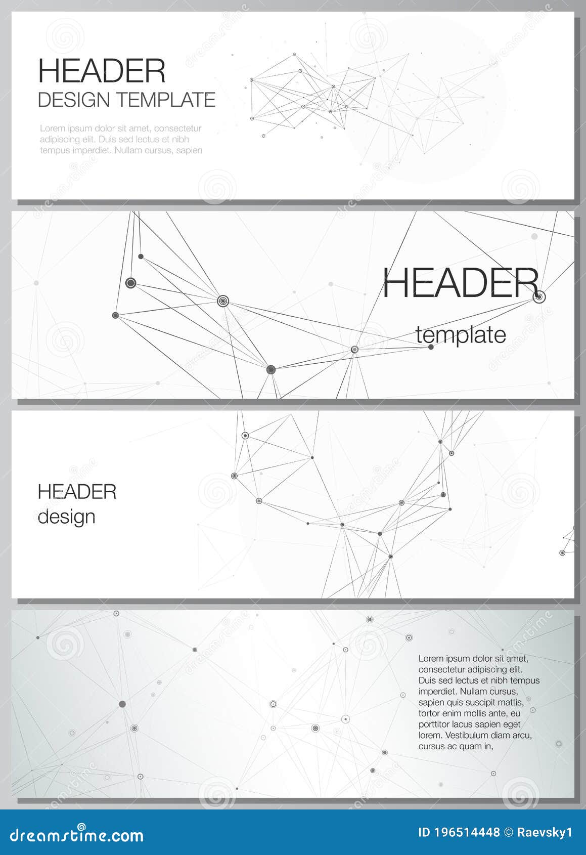 Vector Layout of Headers, Banner Templates for Website Footer Design ...